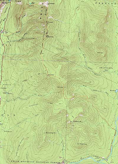 Mt. Lafayette, Mt. Truman, Mt. Lincoln, Little Haystack Mountain, Mt ...